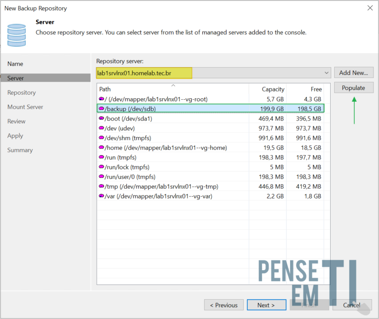 Configurando Repositório Imutável no Veeam Backup & Replication - Pense ...