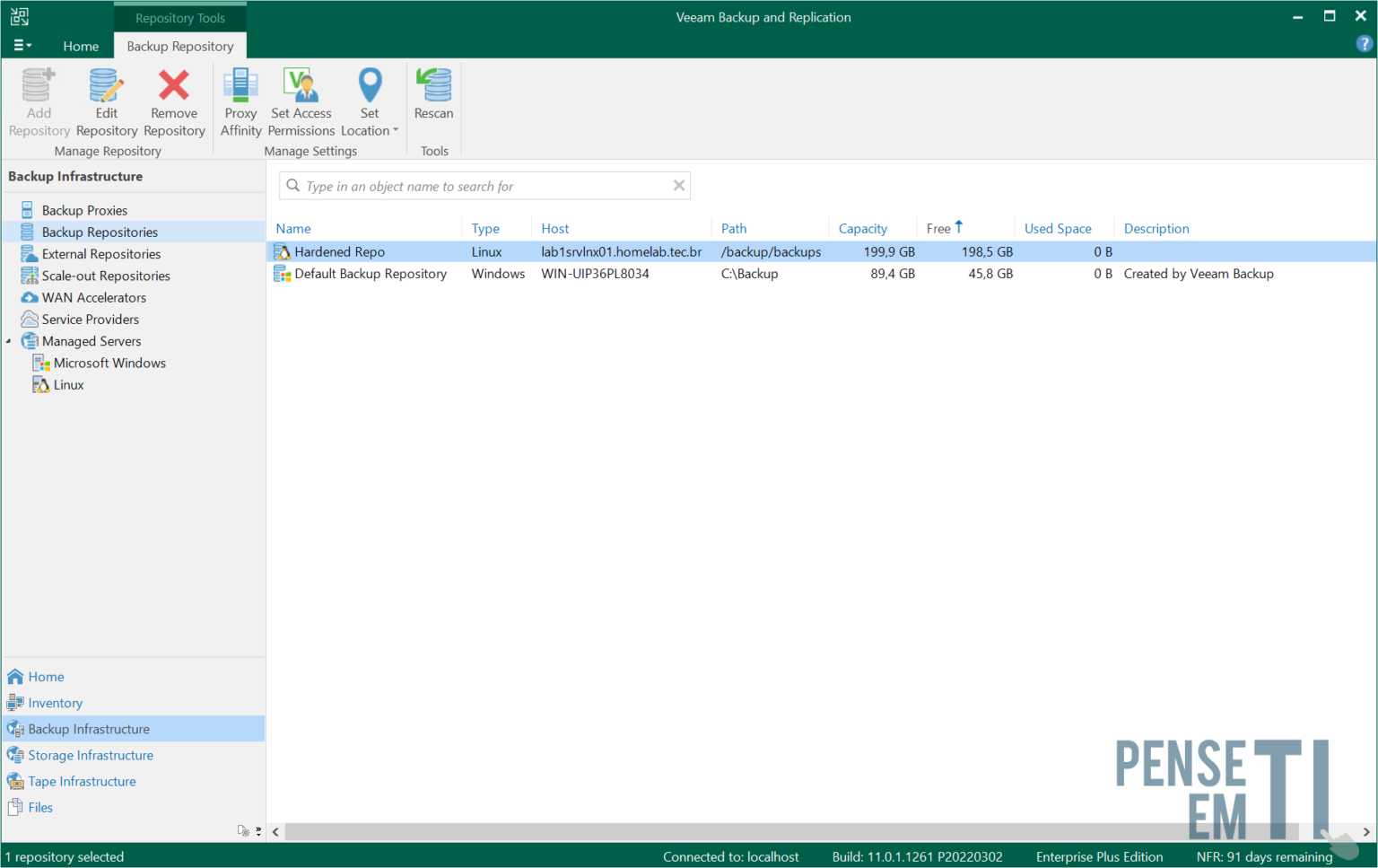 Configurando Repositório Imutável no Veeam Backup & Replication - Pense ...