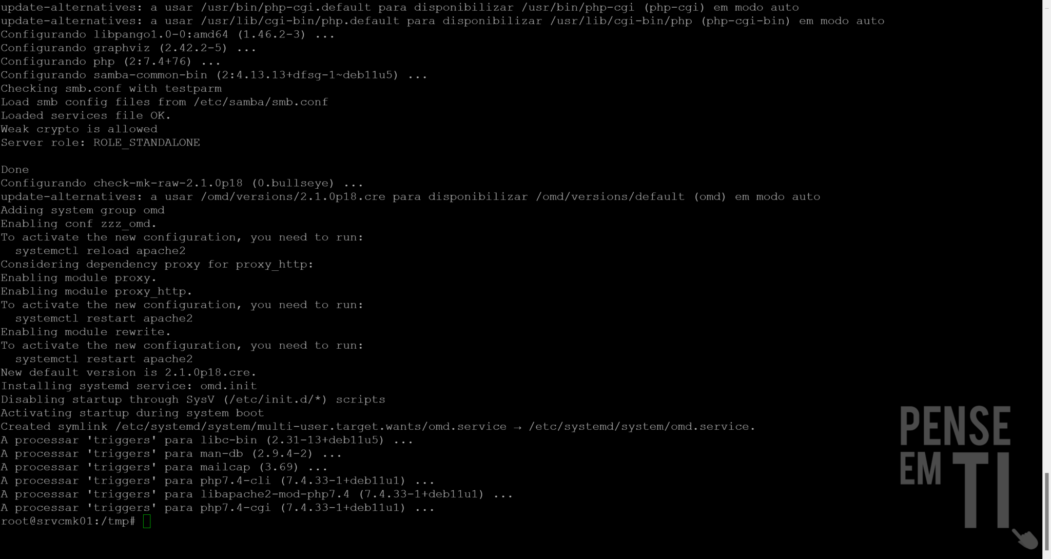 Instalando o Checkmk - Pense em TI