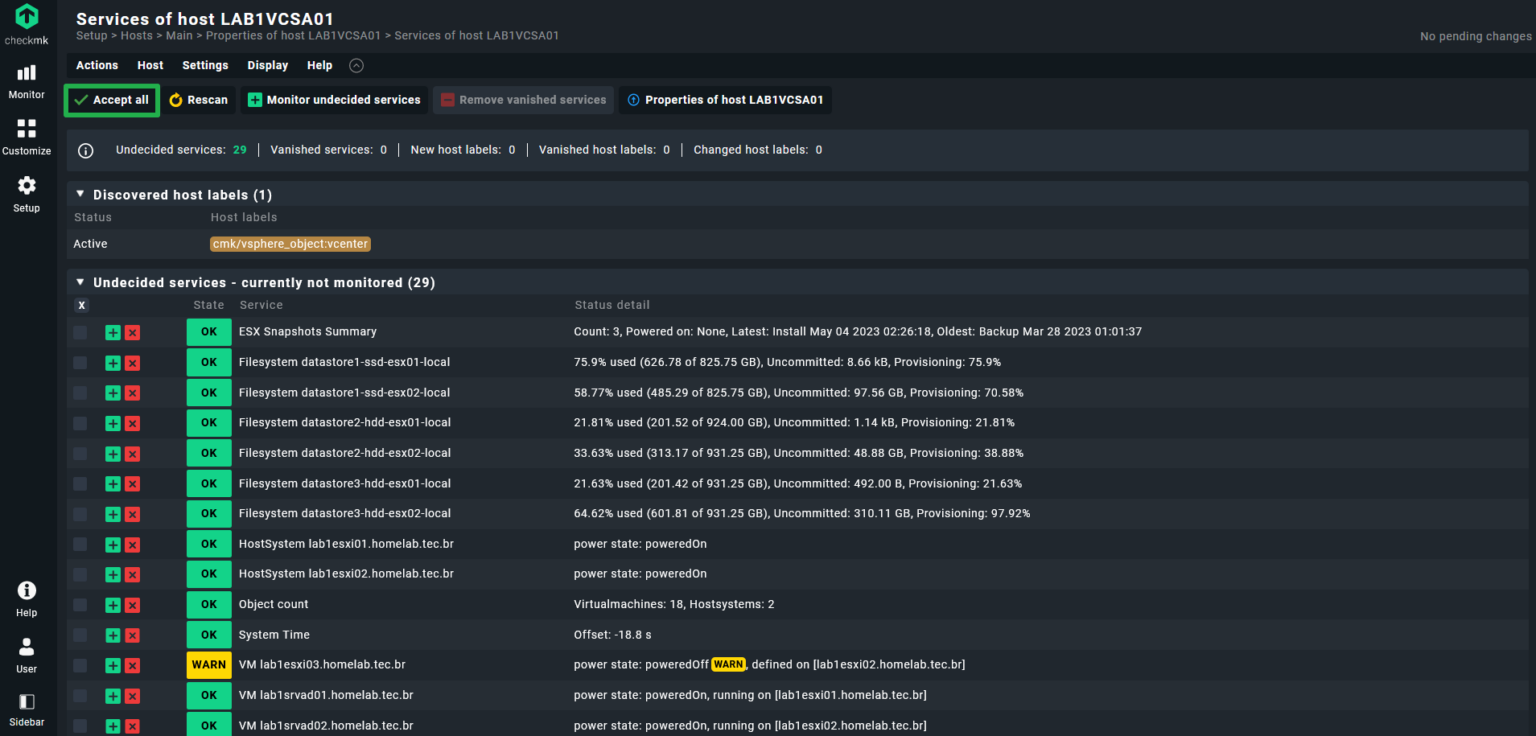 Monitorando o vCenter com o Checkmk - Pense em TI